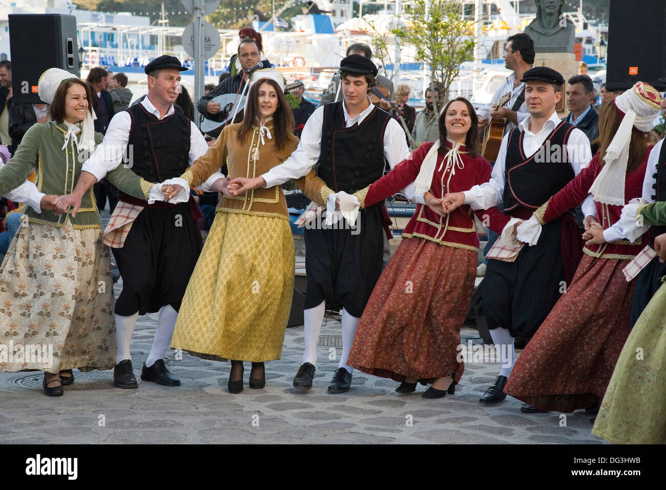 europe, greece, dodecanese, patmos island, skala, feast for the end of ...