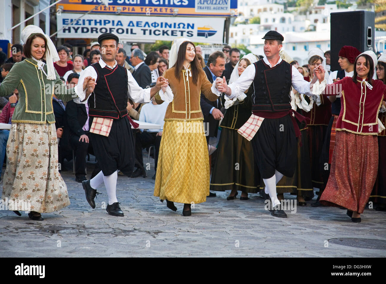 europe, greece, dodecanese, patmos island, skala, feast for the end of ...