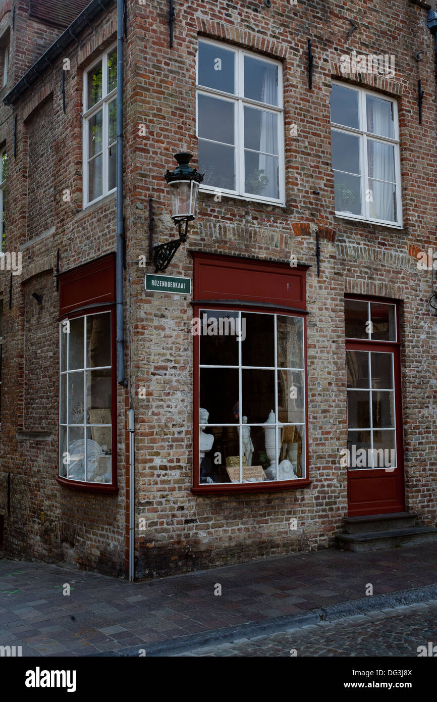 A shop corner in the historic Belgian city of Bruges Stock Photo - Alamy