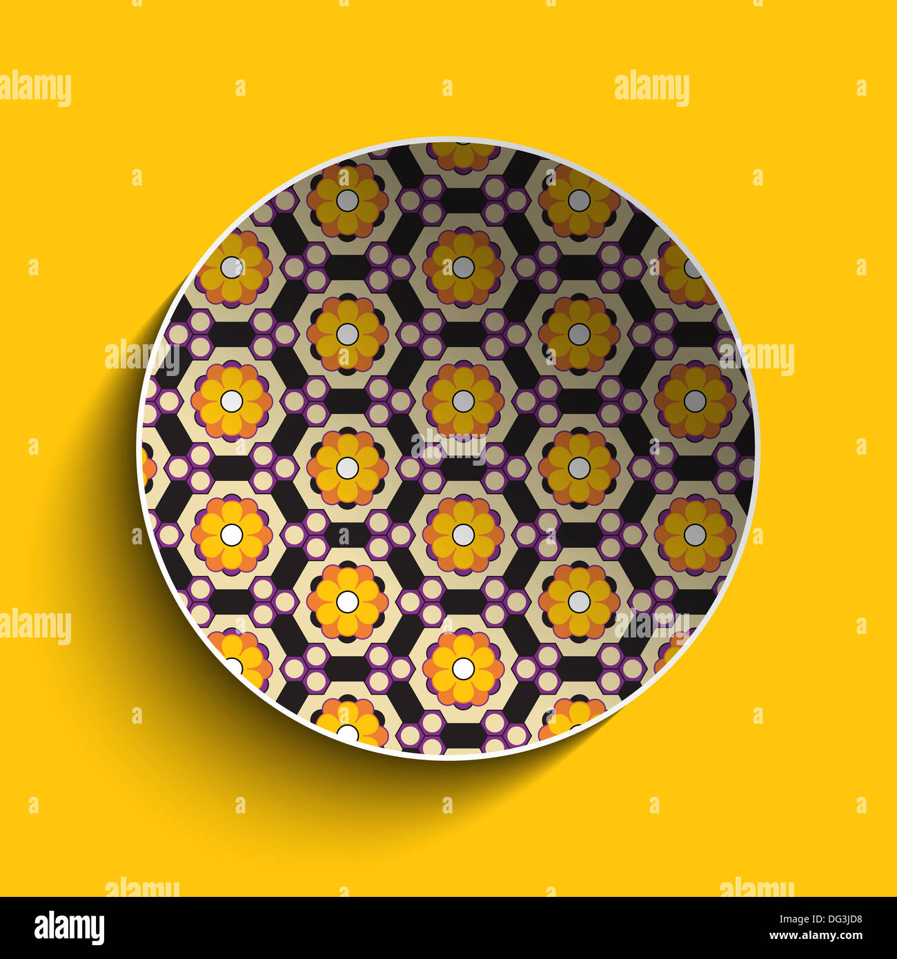 Vector - Flower Spring Button Sticker Icon Stock Photo - Alamy