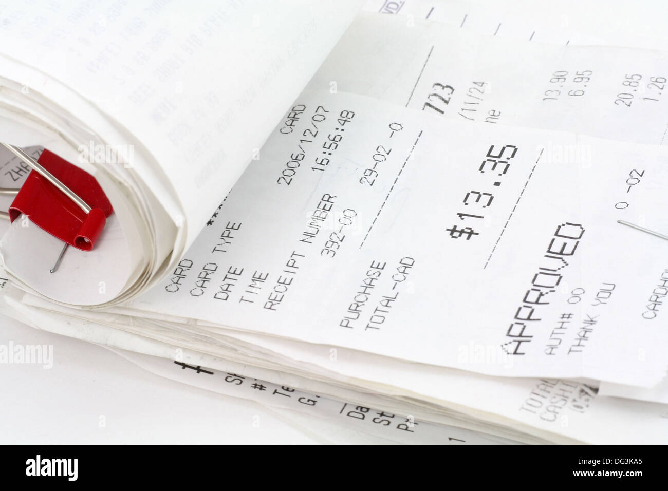 cash register receipt close up shot Stock Photo - Alamy