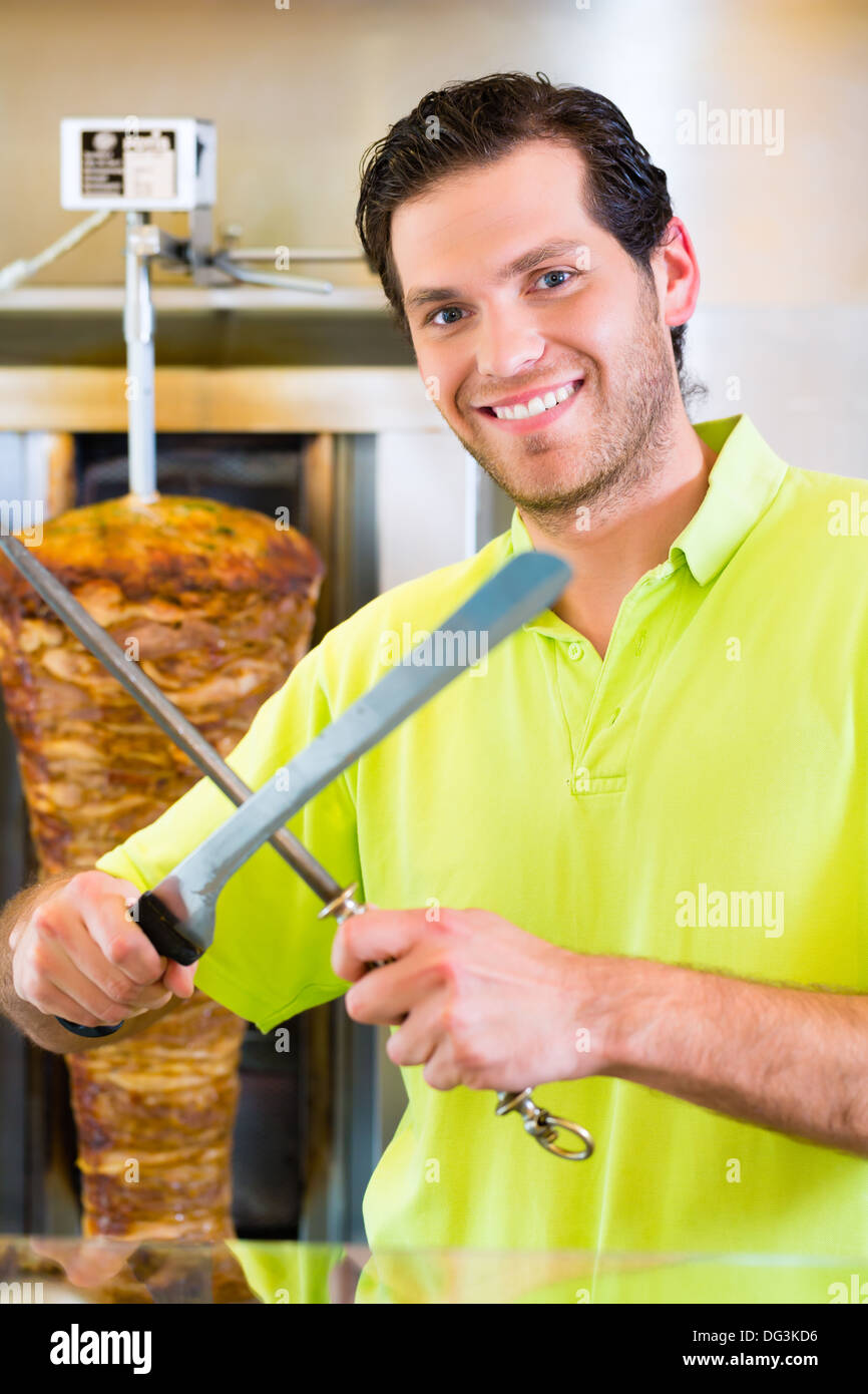 Man eating doner kebab hi-res stock photography and images - Alamy