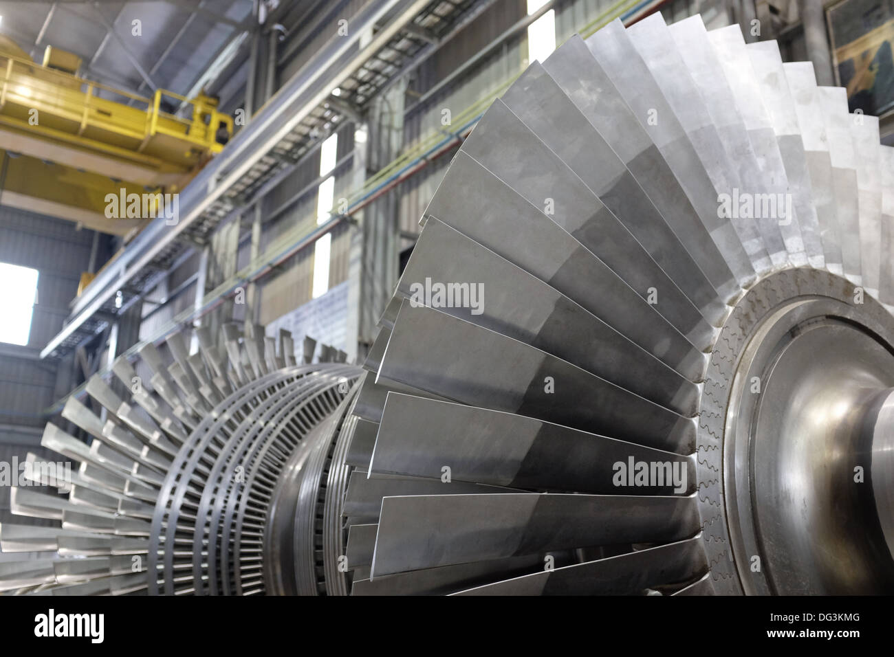 Internal rotor of a steam Turbine at workshop Stock Photo - Alamy