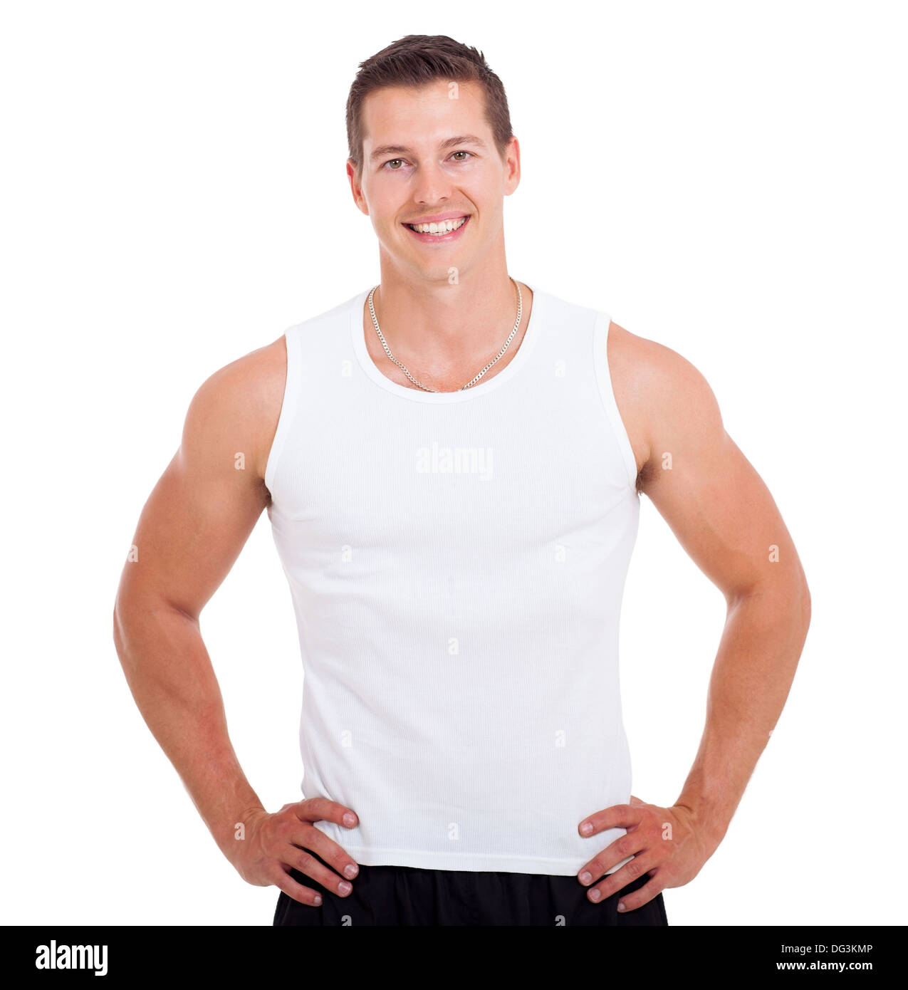 portrait of healthy young man posing on white background Stock Photo ...