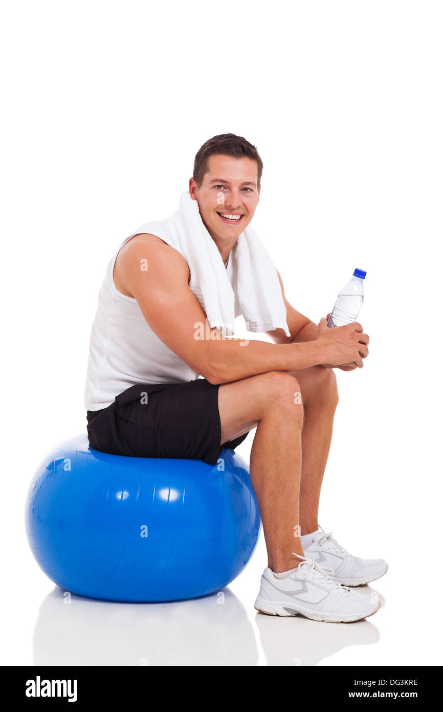 Guy Sitting On Gym Ball High Resolution Stock Photography and Images ...