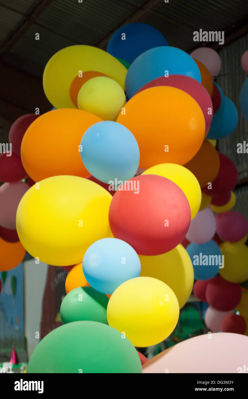 Balloons in a display at a County Fair in Yreka,California Stock Photo ...