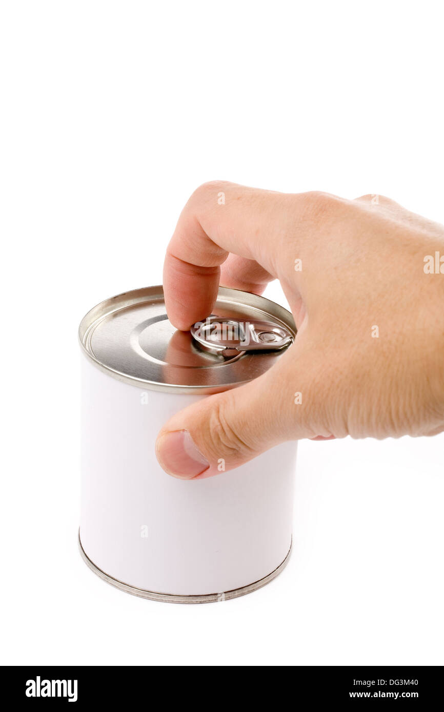 Canned Food with white background Stock Photo - Alamy