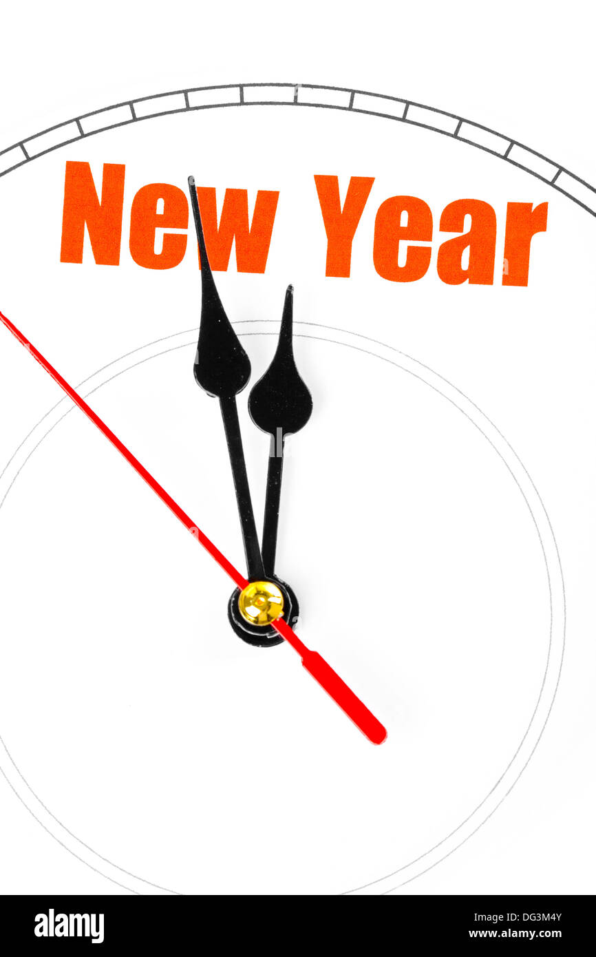 clock face, concept of New Year Stock Photo - Alamy