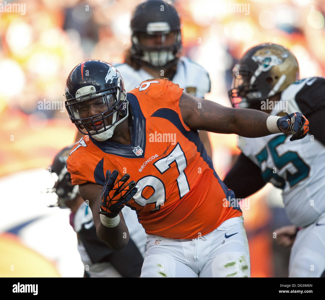 Denver, Colorado, USA. 13th Oct, 2013. Denver Broncos DE MALIK JACKSON ...