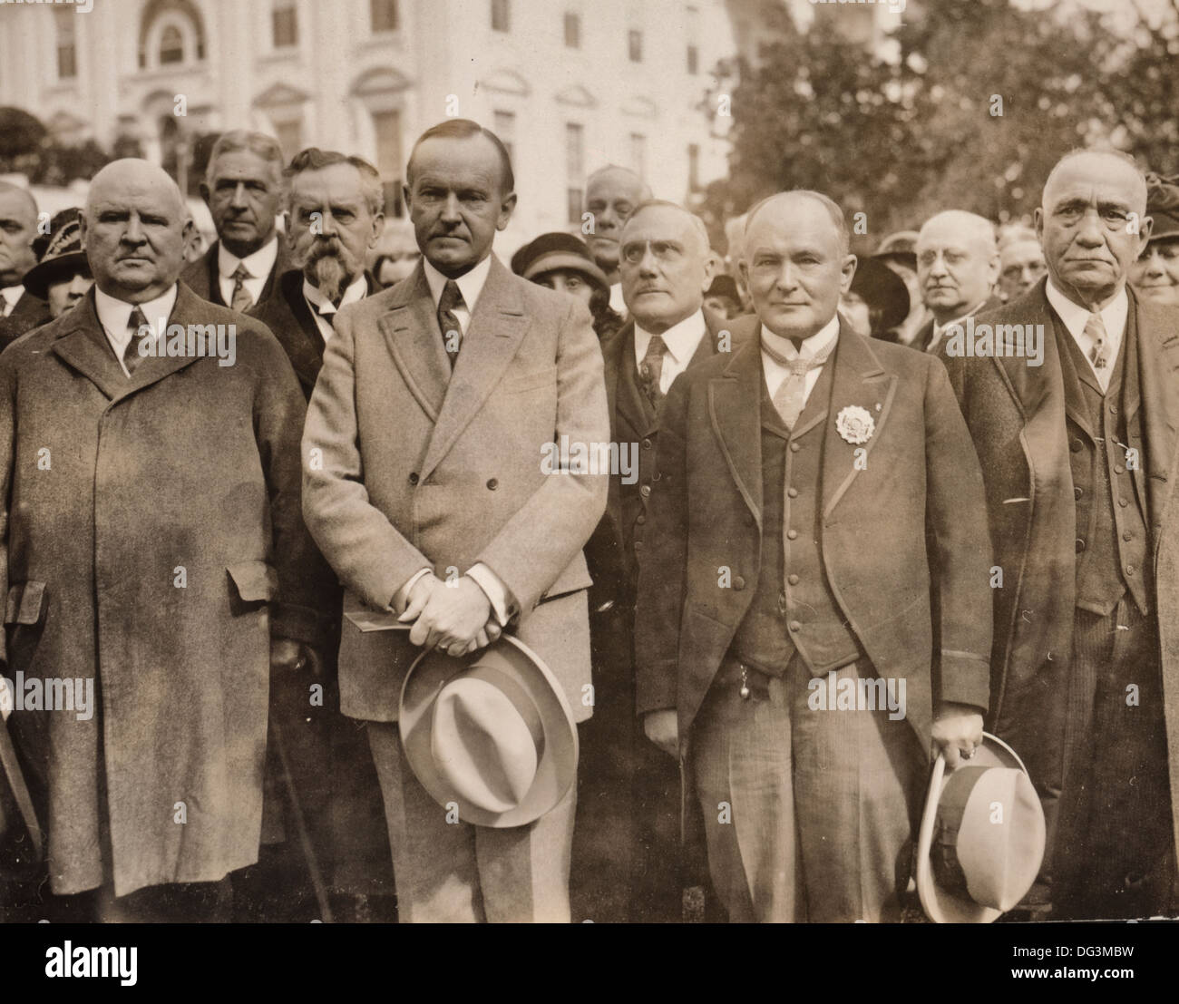 President Coolidge with an international delegation from the Scottish ...