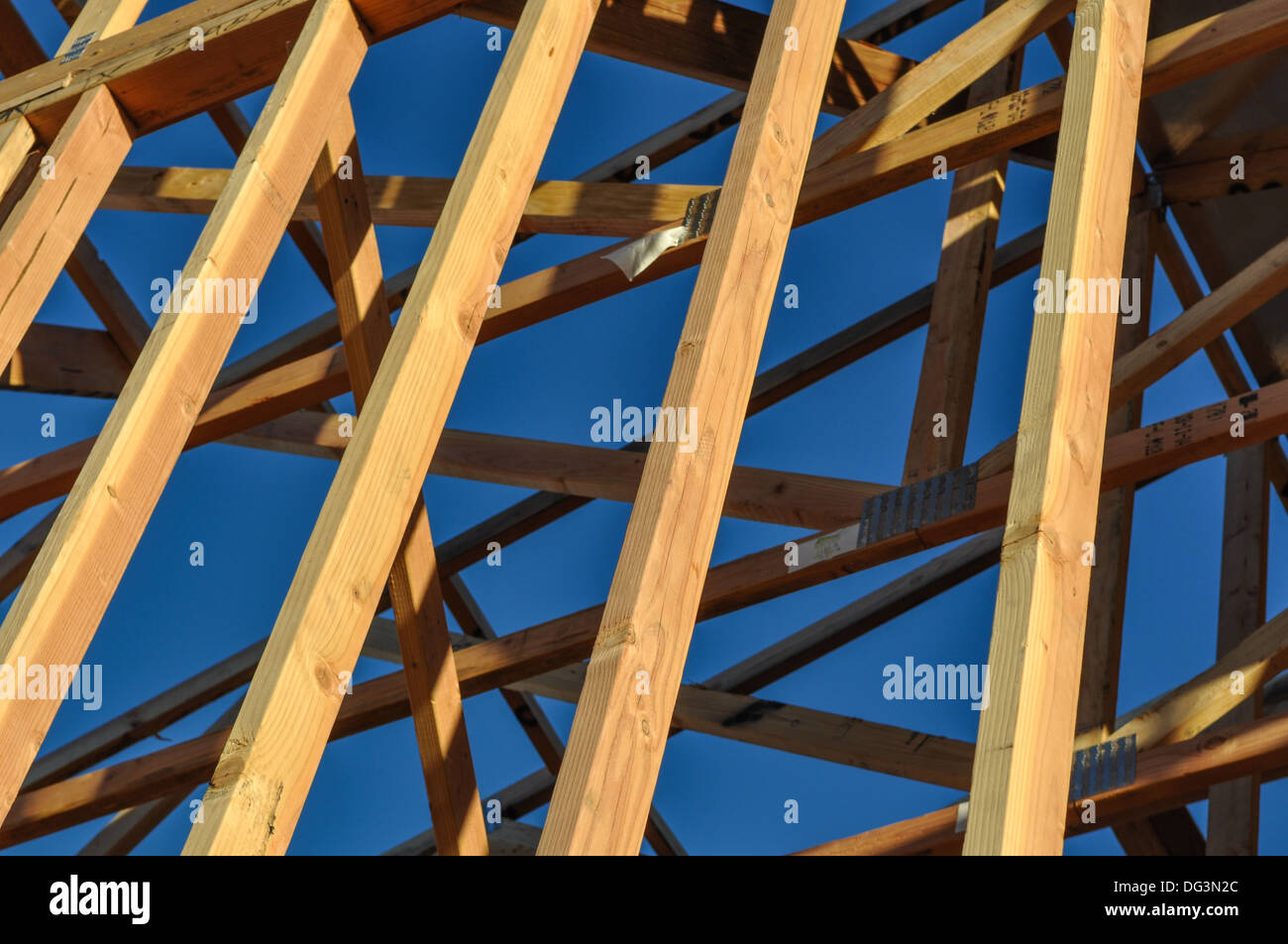 Construction Wood Beams Close Up Stock Photo - Alamy