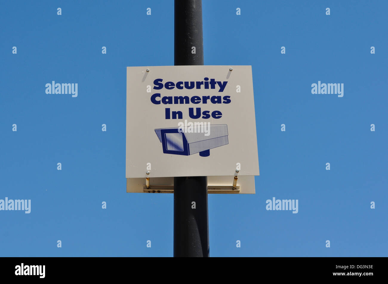 Security Camera in Use Sign Stock Photo - Alamy