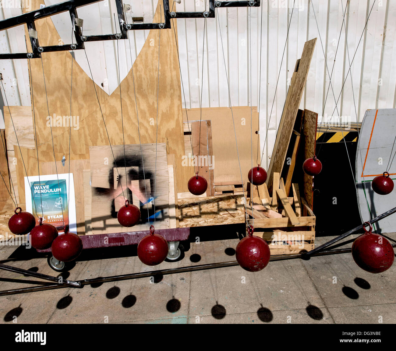 Los Angeles, CA, USA. 13th Oct, 2013. The wave pendulum, a kinetic ...