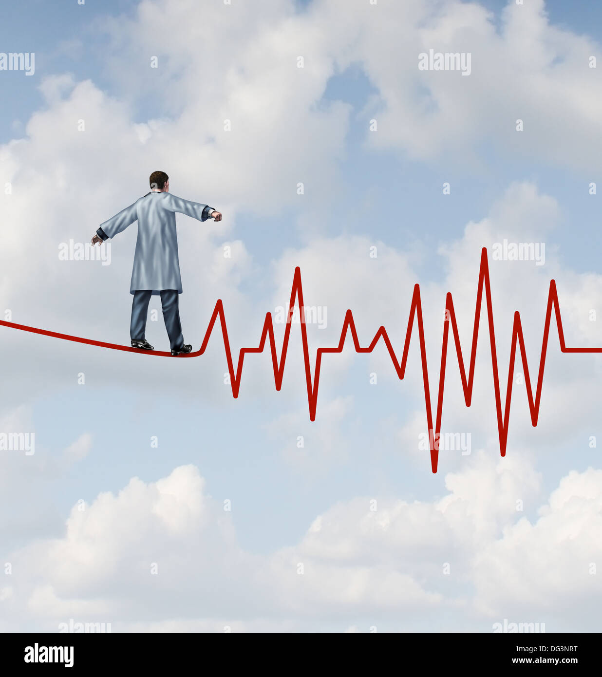 Doctor diagnosis danger and risk as a medical concept and health care ...