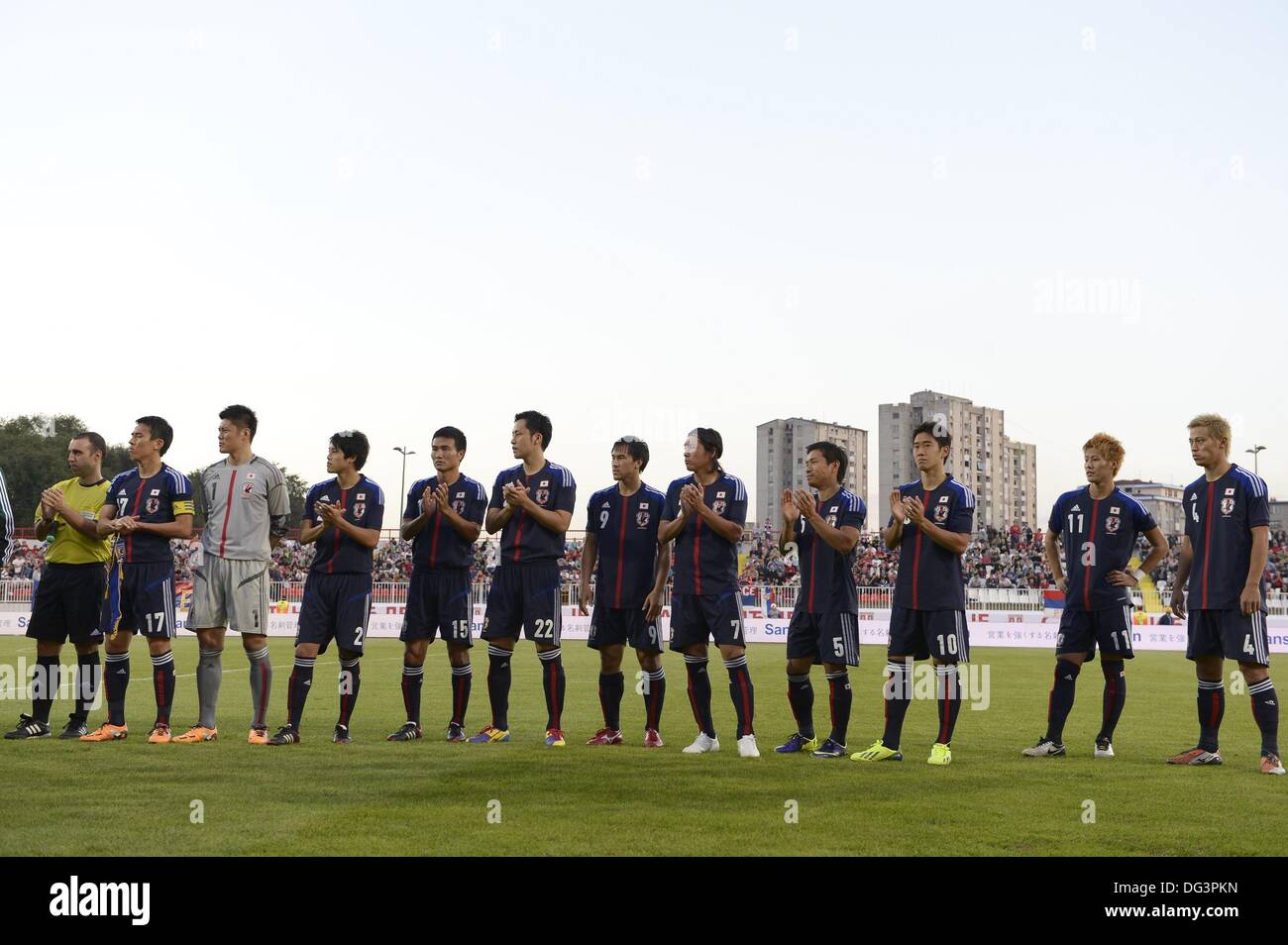 Novi Sad, Serbia. 11th Oct, 2013. Japan team group line-up (JPN ...
