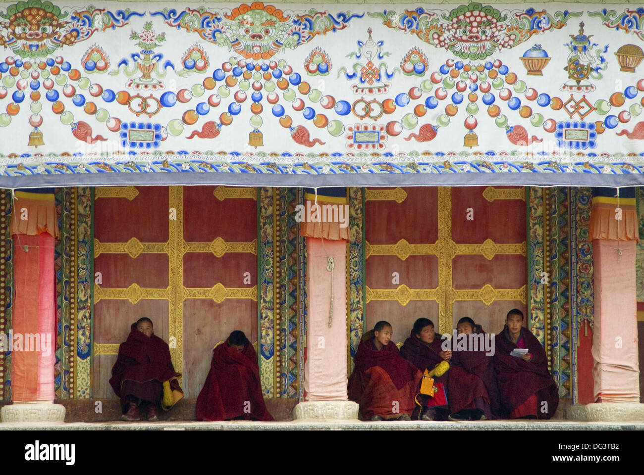 Tibetan Buddhism Labrang monastery, Xiahe, Gansu province, China Stock ...