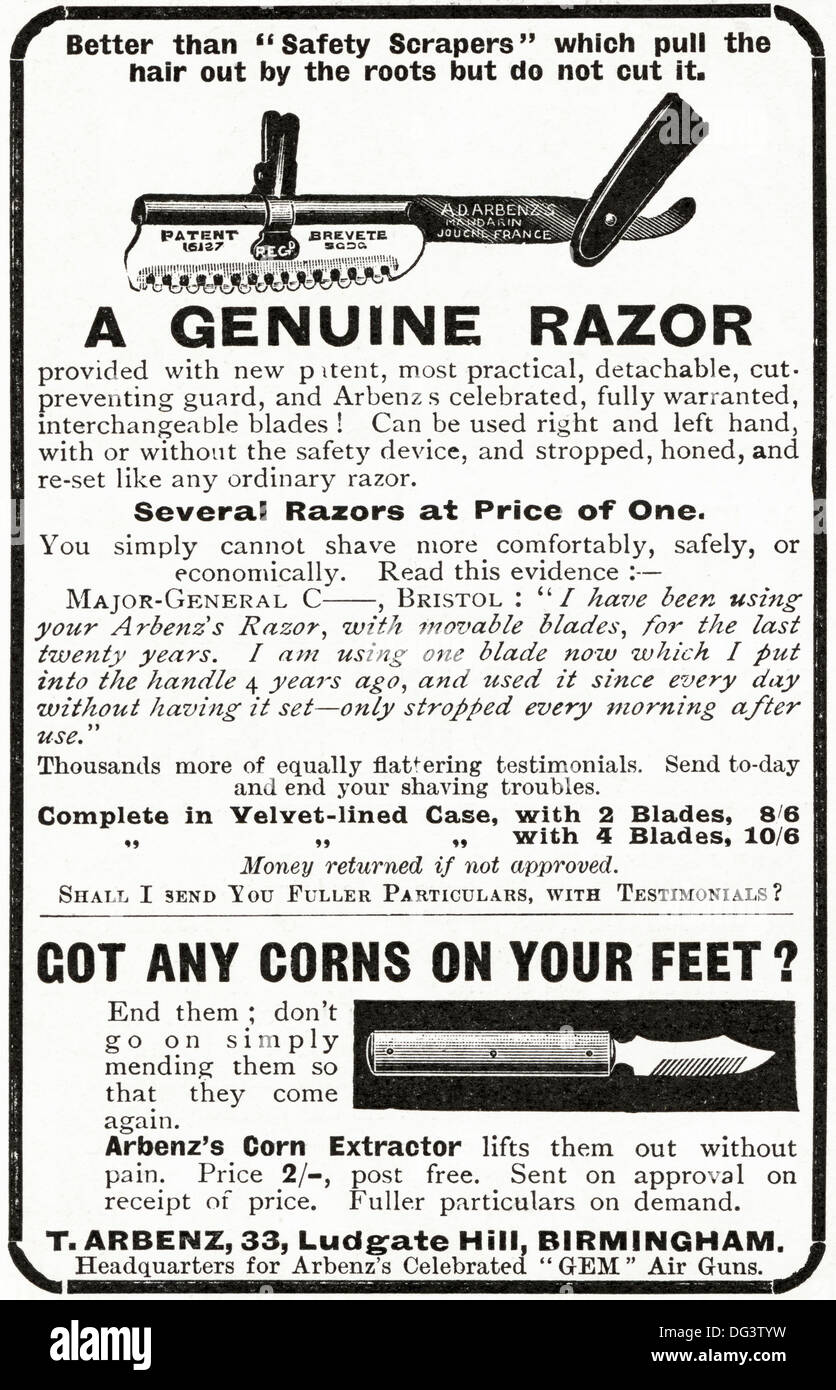 Safety razor ads hi-res stock photography and images - Alamy