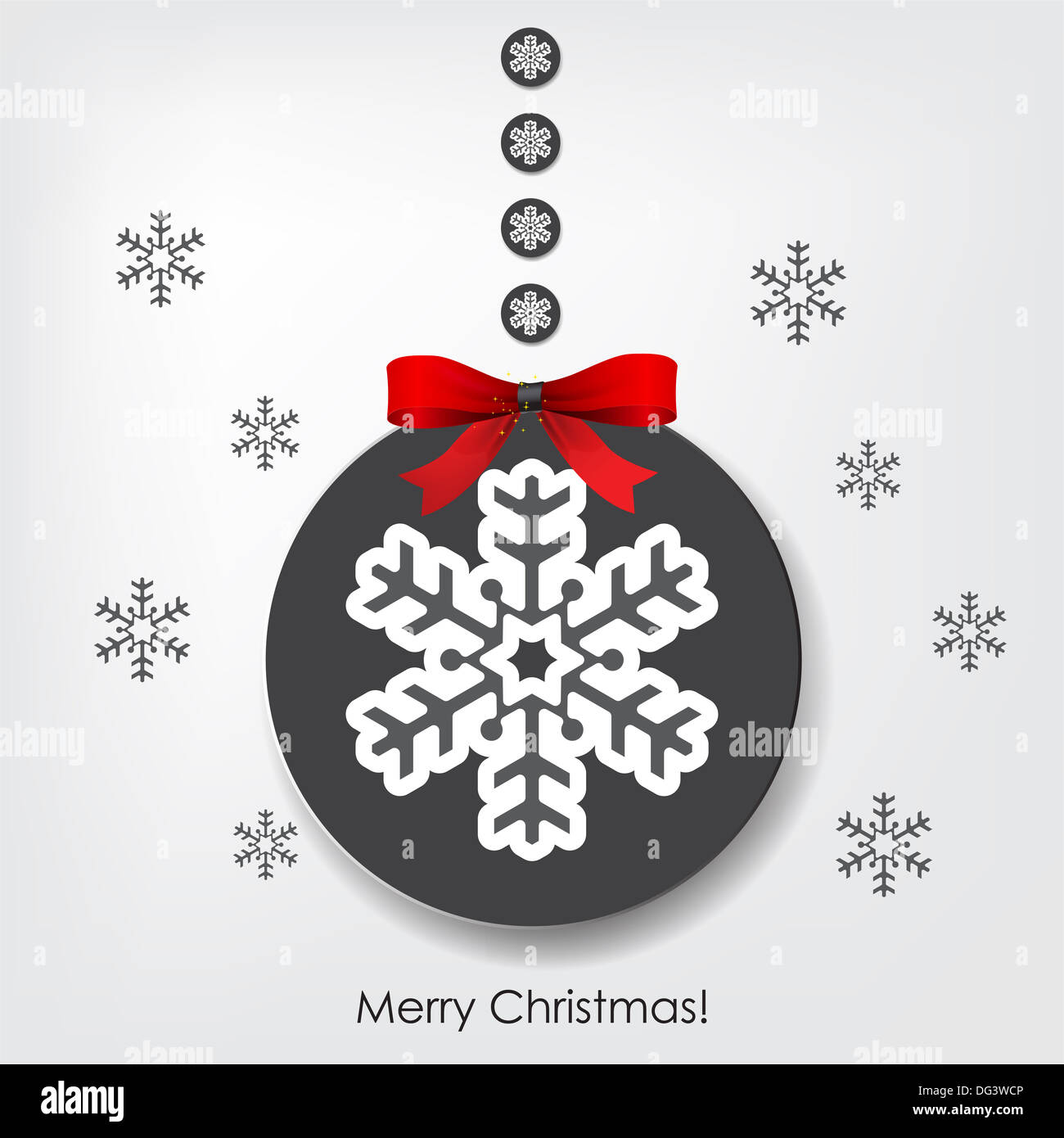 Christmas background with a Christmas ball and ribbon, and the text ...
