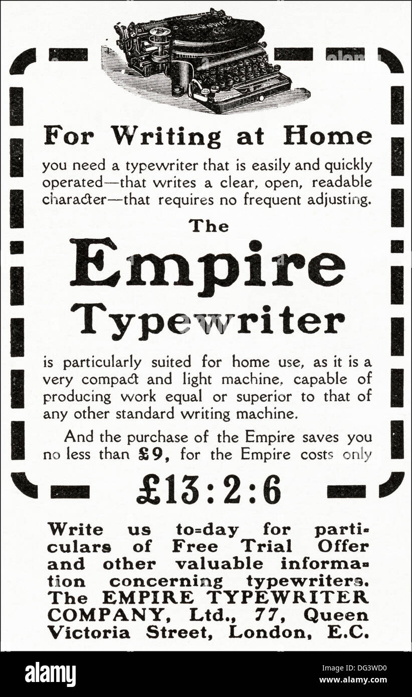 Vintage 1900’s newspaper advert hi-res stock photography and images - Alamy