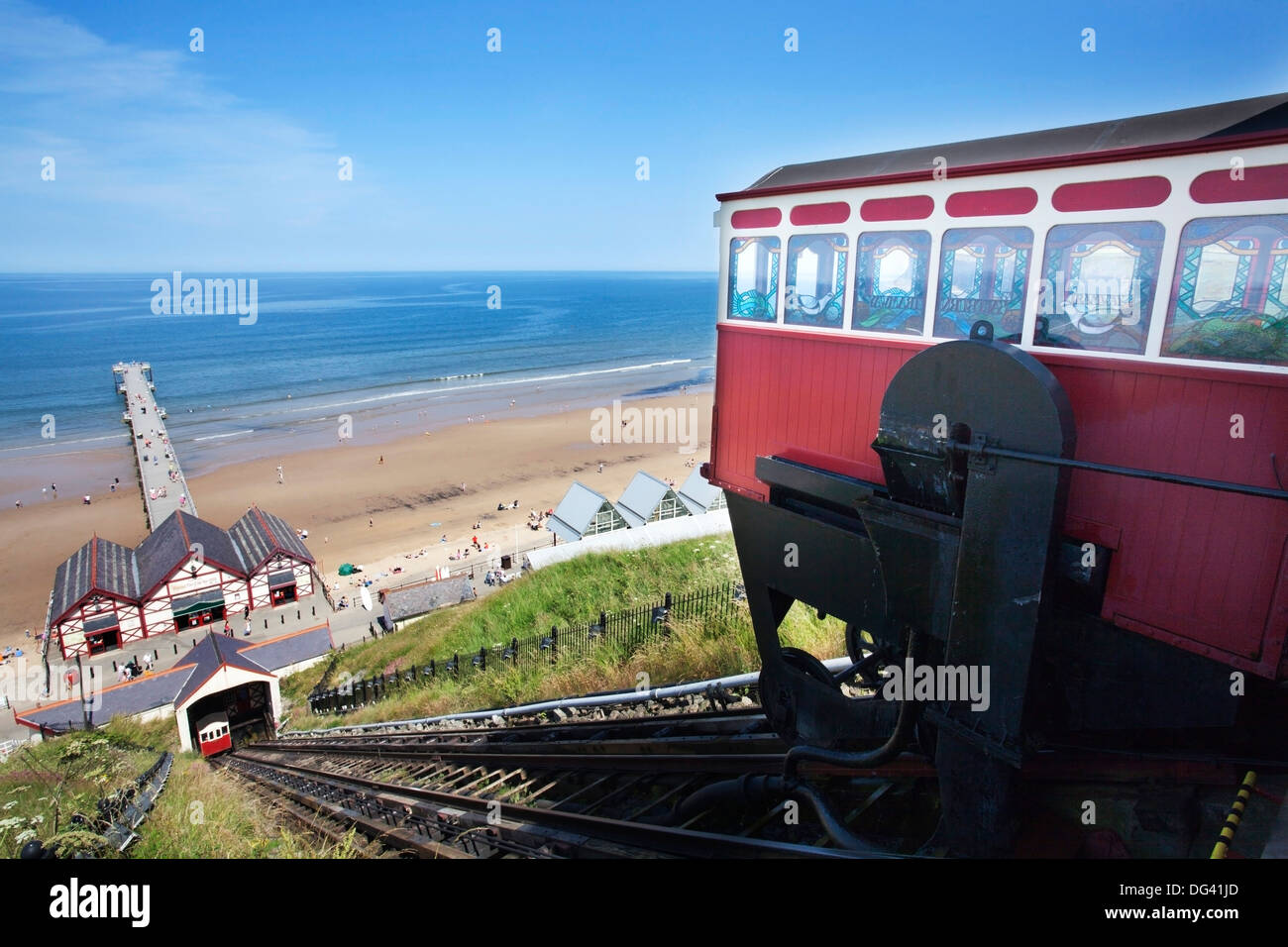 Saltburn Cliff Tramway showing Water Balancing Mechamism, Saltburn by ...
