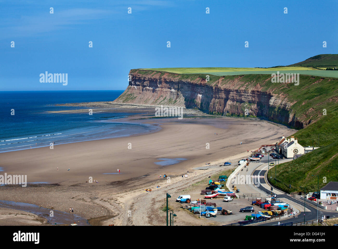 Beach and Huntcliff at Saltburn by the Sea, Redcar and Cleveland, North ...