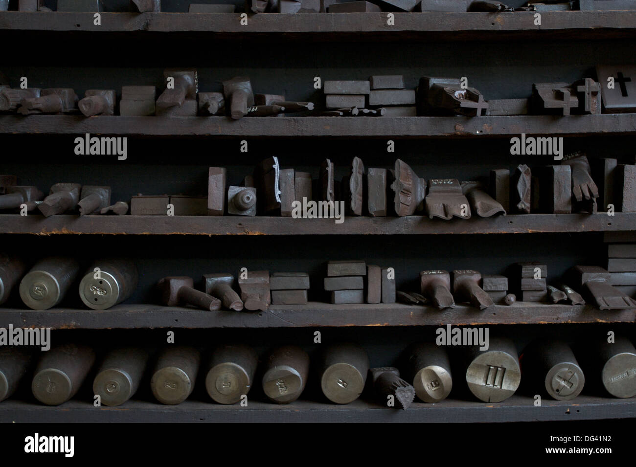 Inside the Museum of the Jewellery Quarter, Birmingham. The museum is a ...