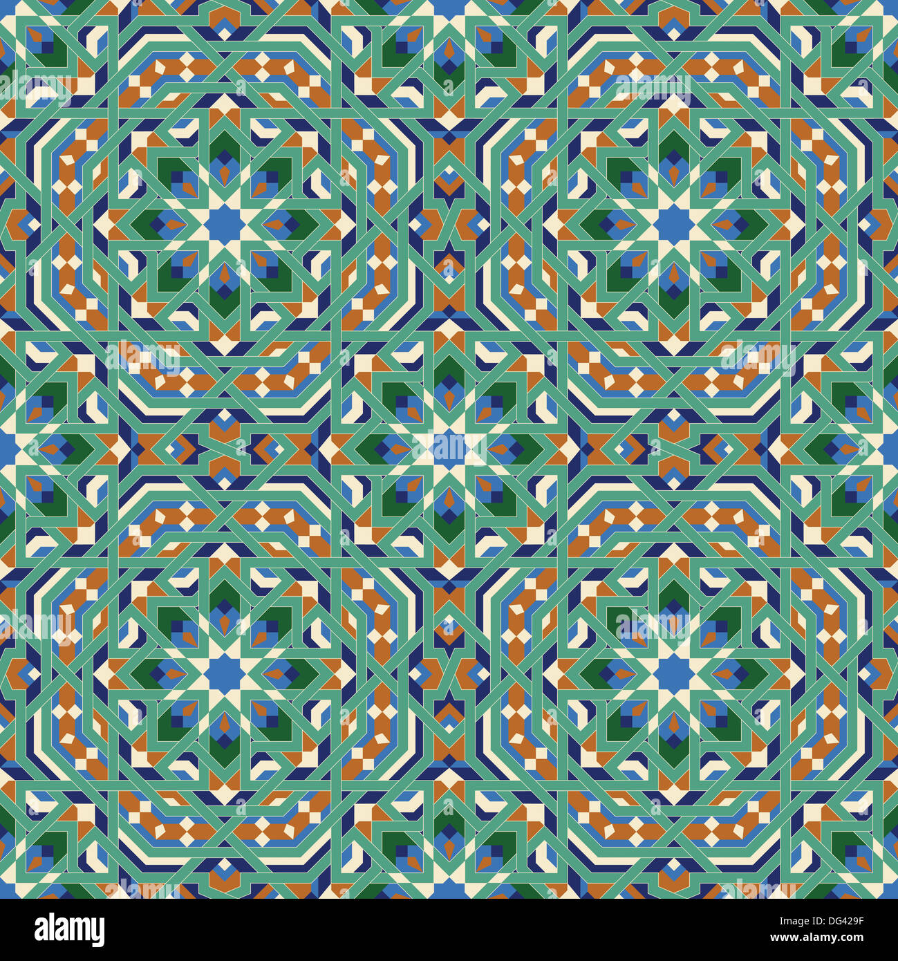 Traditional Arabic Seamless Pattern Stock Photo - Alamy