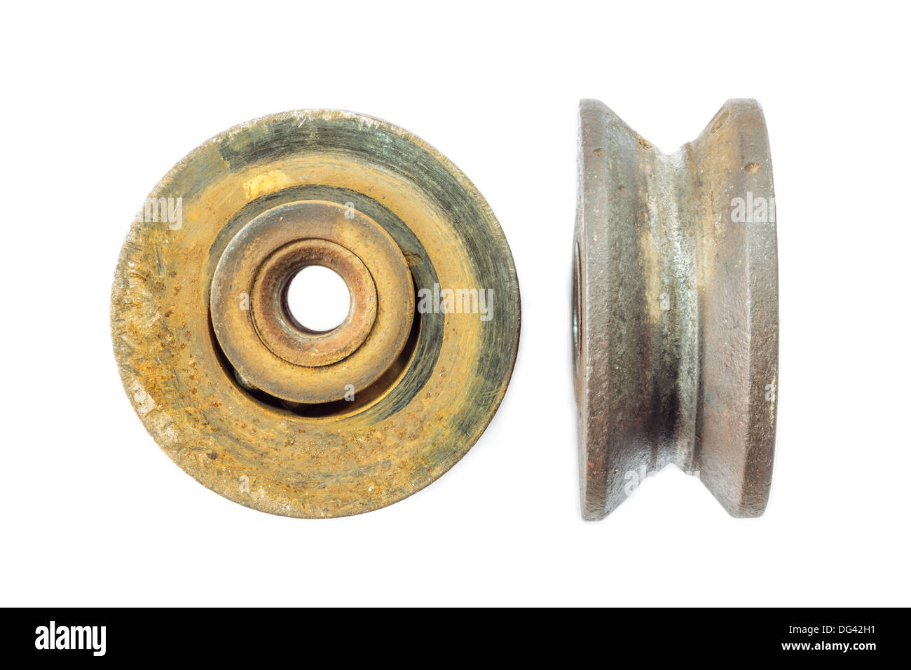 old rusty metal ball bearing isolated Stock Photo - Alamy