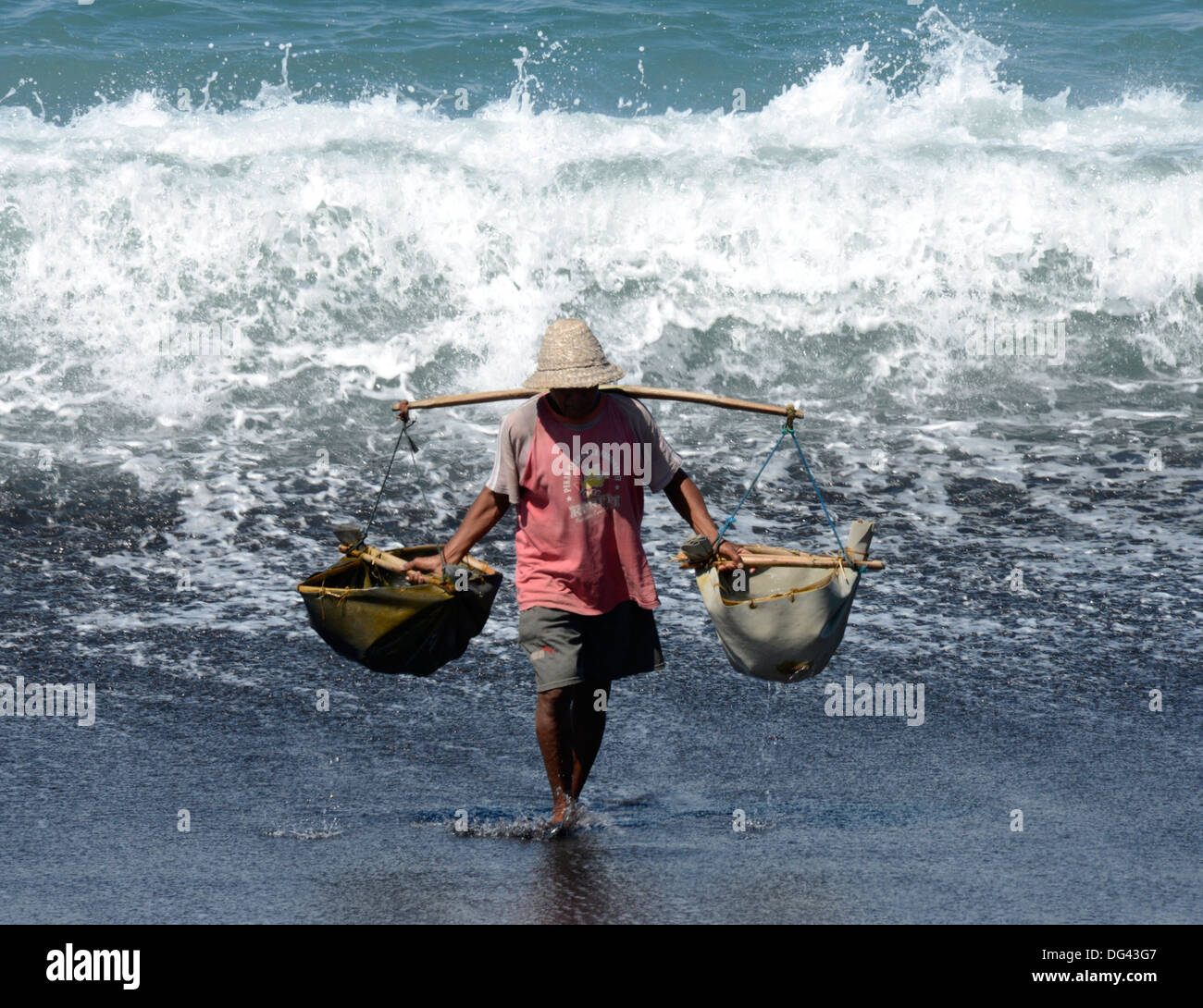 Marine salt production, Kusamba, Bali, Indonesia, Southeast Asia, Asia ...