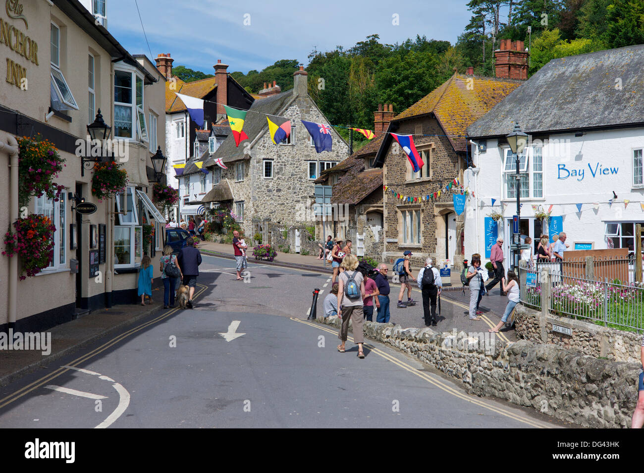 Beer Village During Regatta Week Devon England United Kingdom Stock