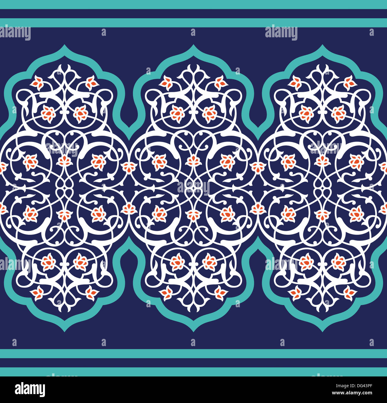 Traditional Arabic Design Seamless Border Stock Photo - Alamy