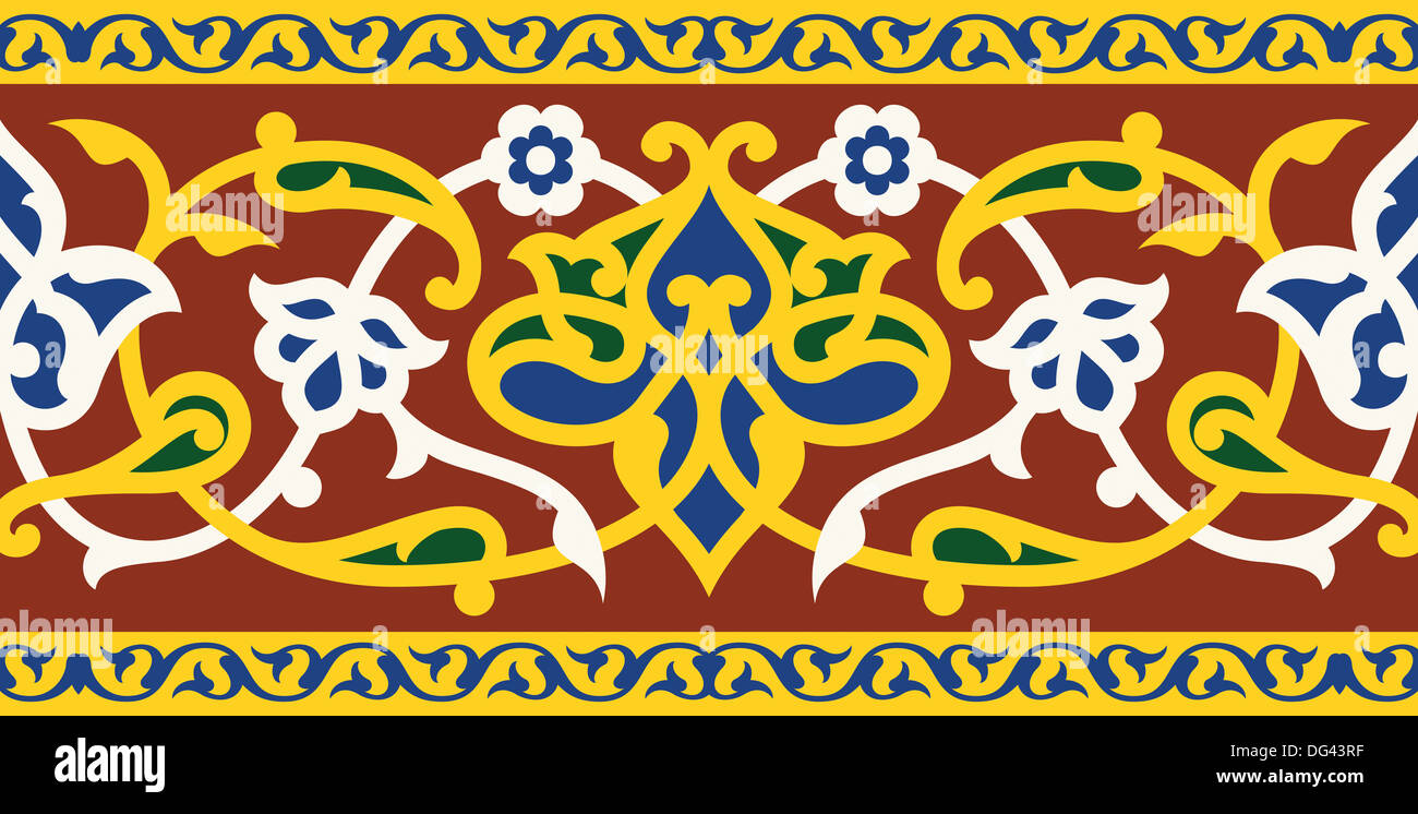 Traditional Arabic Design Seamless Border Stock Photo - Alamy