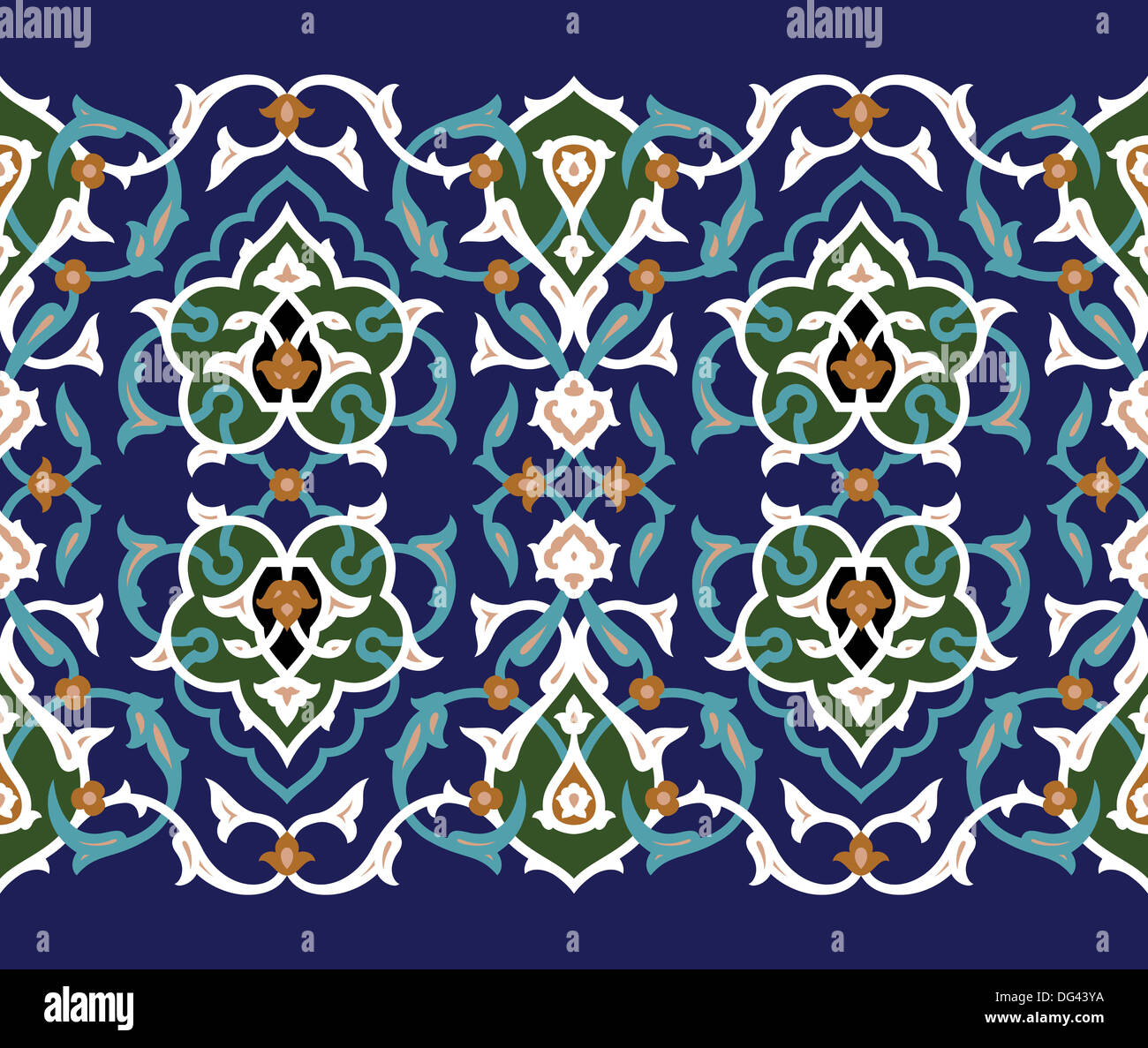 Traditional Arabic Seamless Border Stock Photo - Alamy