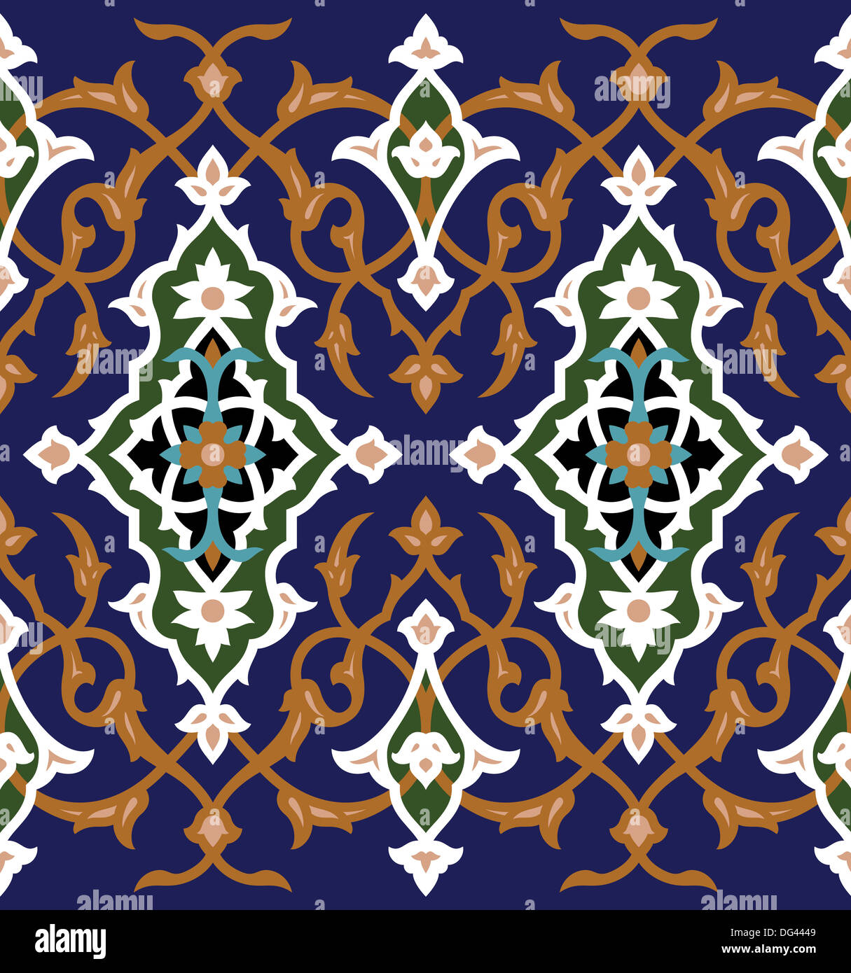 Traditional Arabic Seamless Border Stock Photo - Alamy