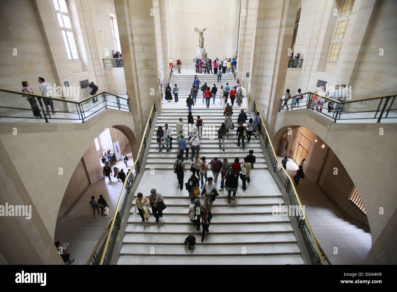 Louvre museum staircase hi-res stock photography and images - Alamy