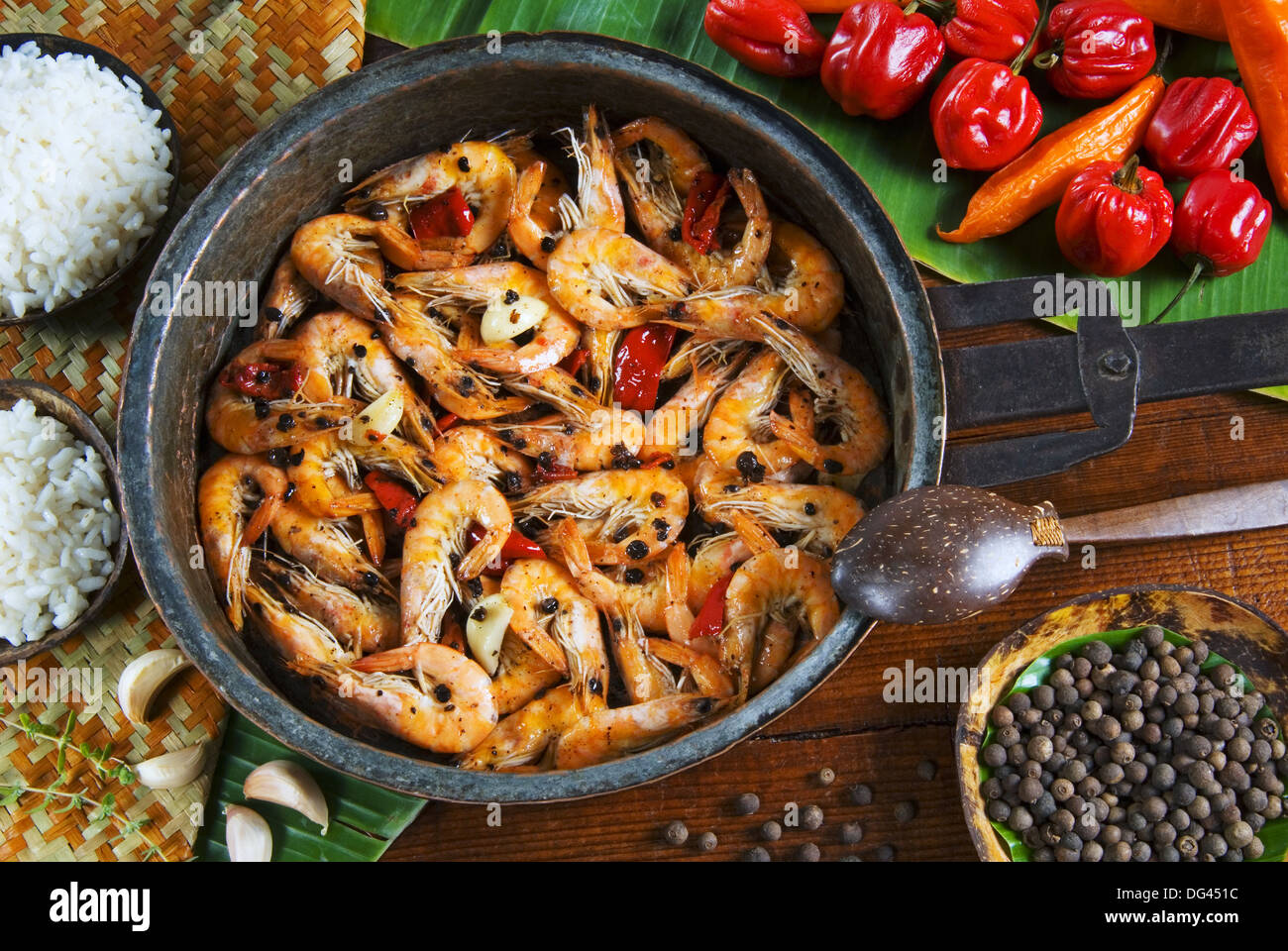 Jamaican food shrimp hi-res stock photography and images - Alamy
