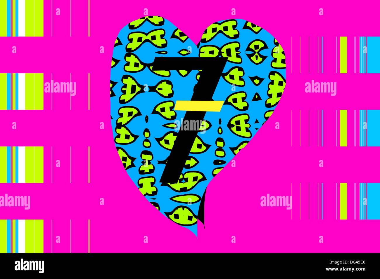 Number 7 collage hi-res stock photography and images - Alamy