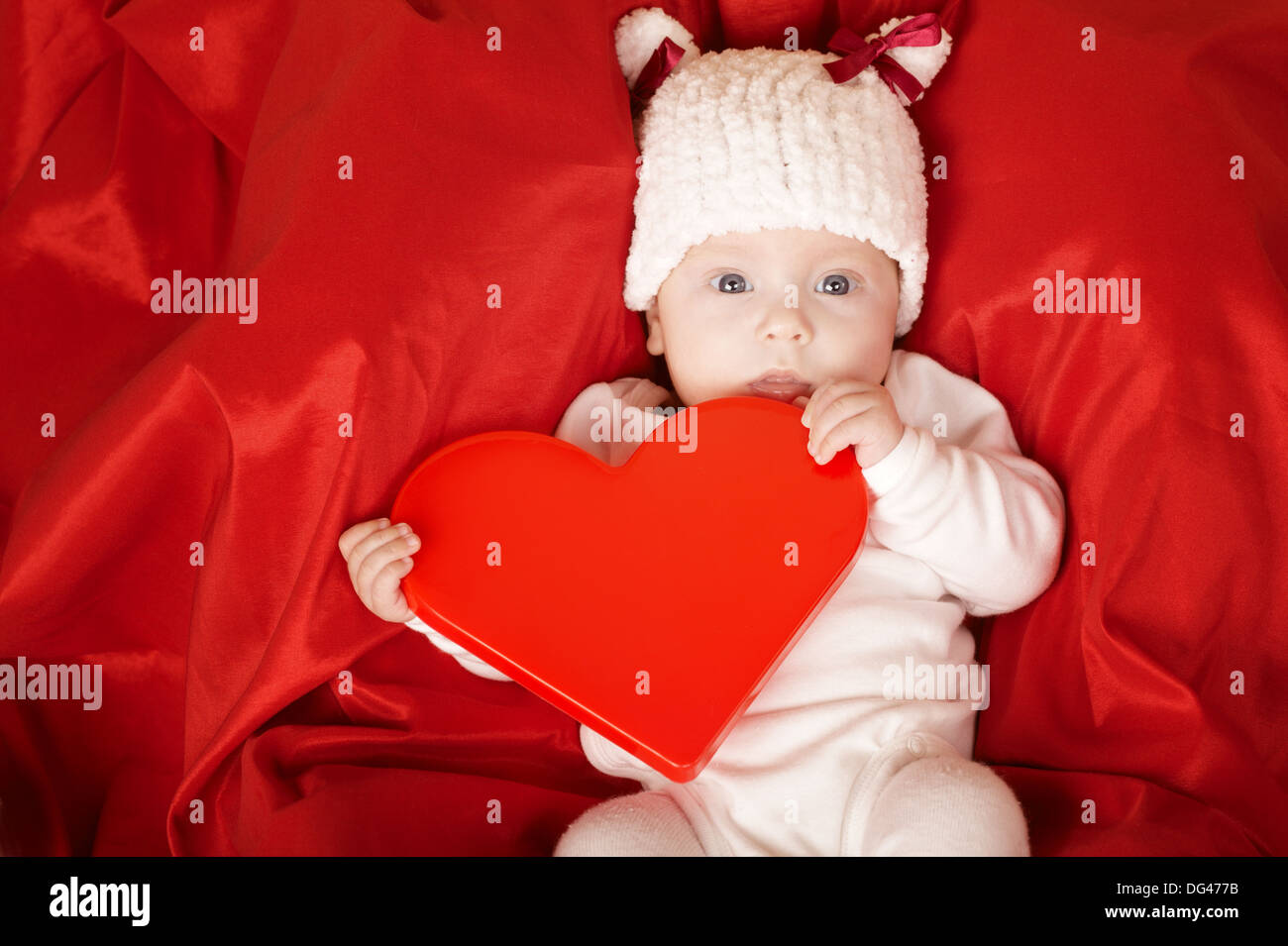 cute little baby with heart Stock Photo - Alamy