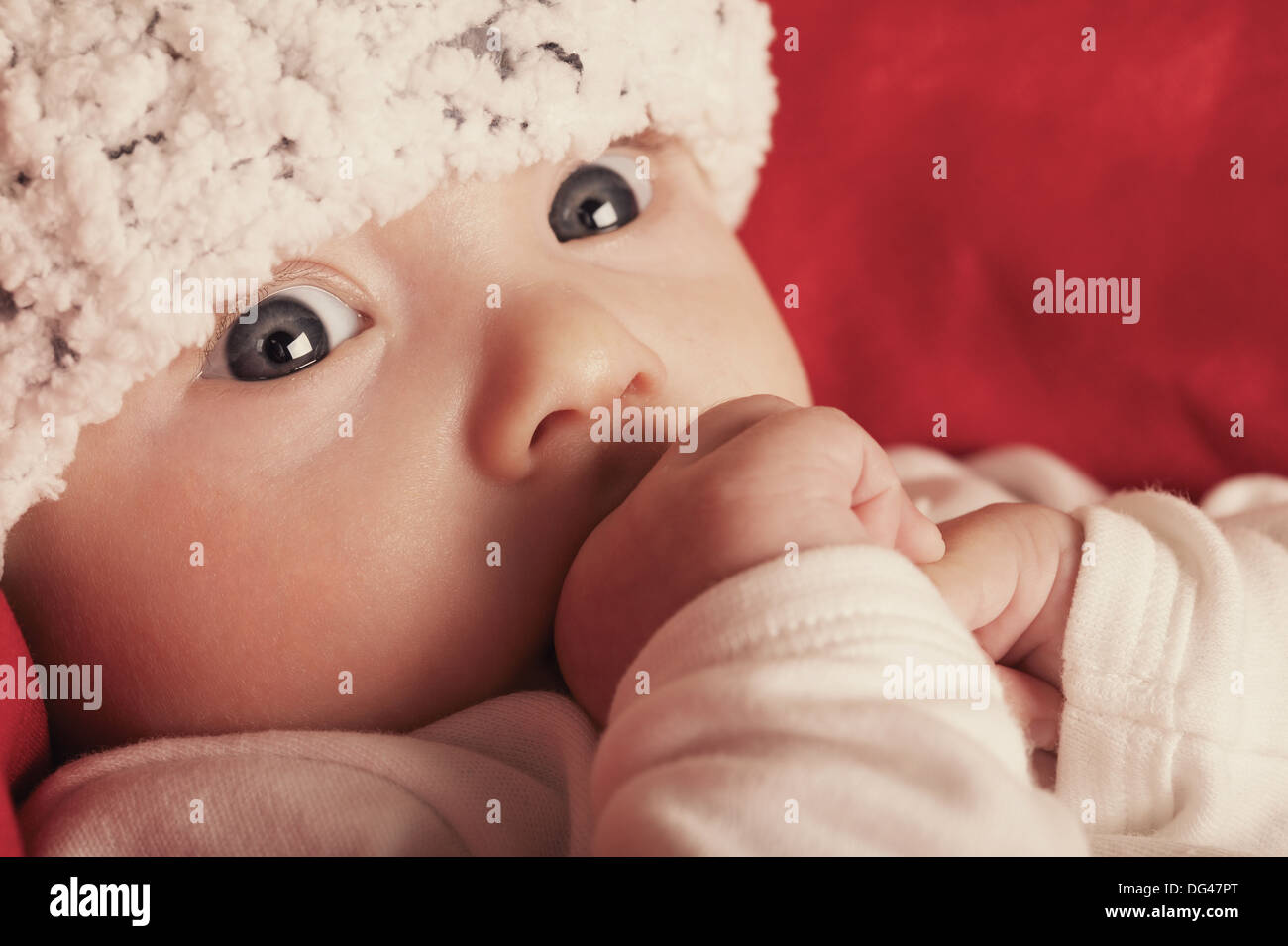 cute happy baby portrait with big eyes Stock Photo - Alamy