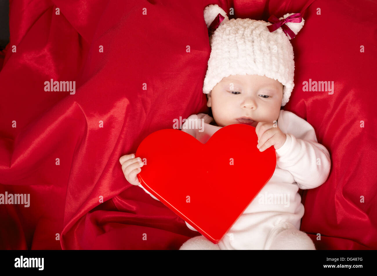 cute little baby with heart Stock Photo - Alamy