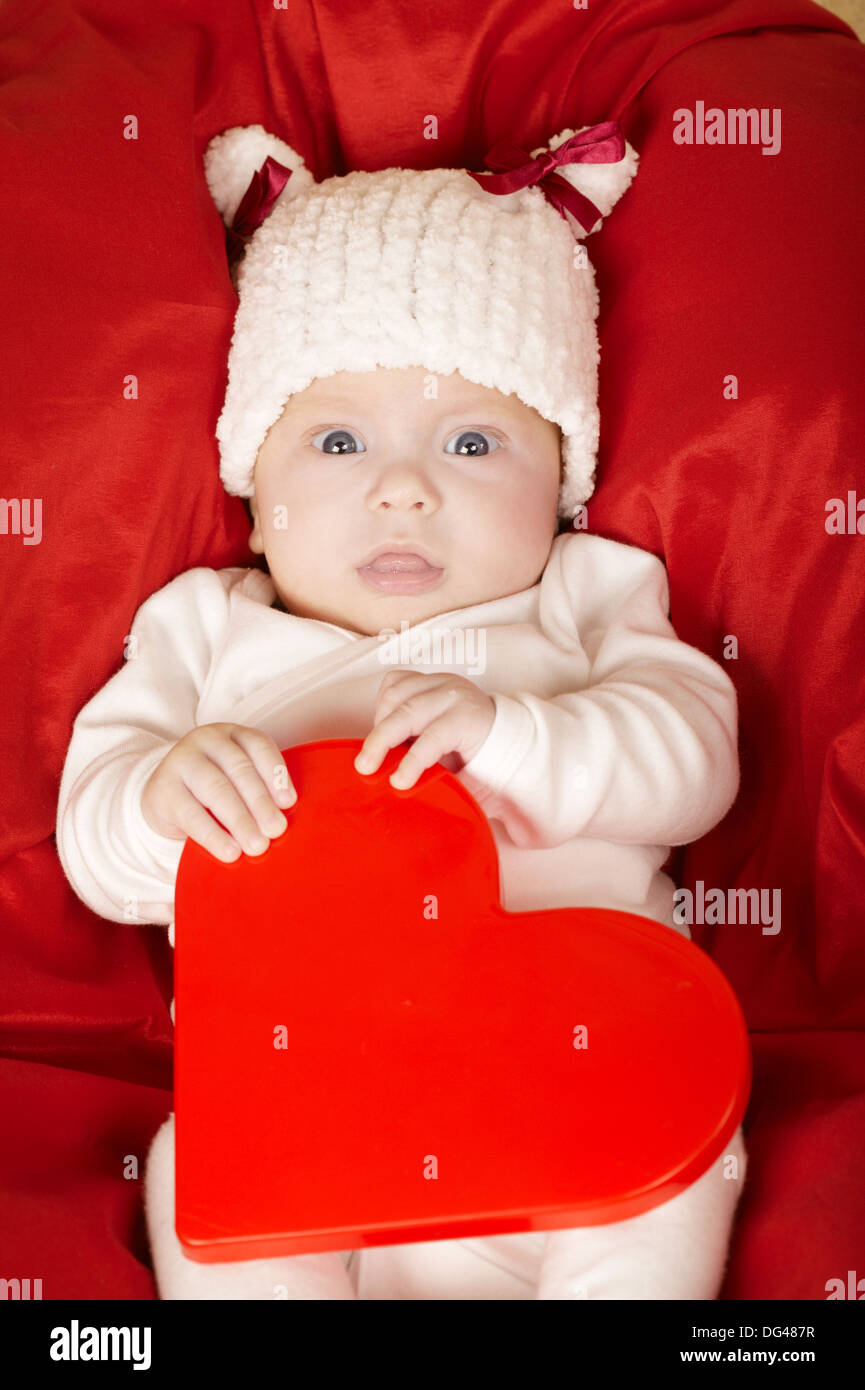 cute little baby with heart Stock Photo - Alamy