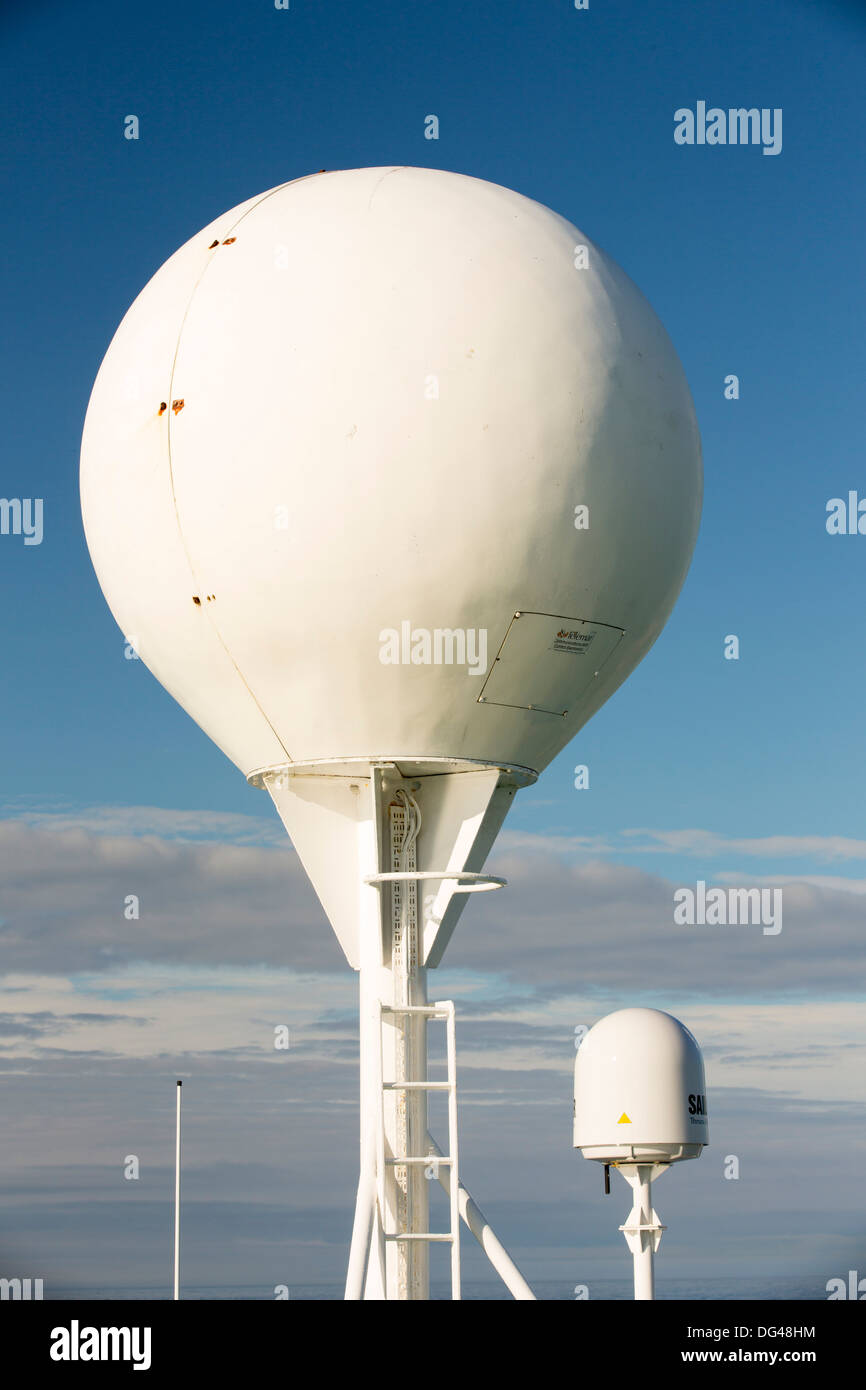 Radar equipment on the Russian research vessel, AkademiK Sergey Vavilov ...
