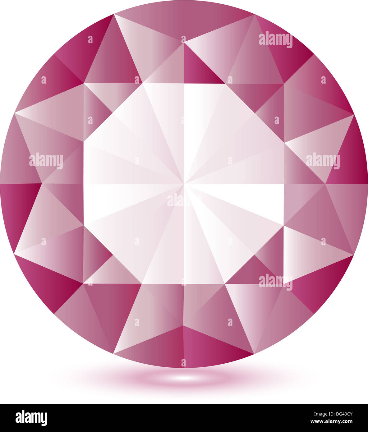 Vector pink gem on white background Stock Photo - Alamy