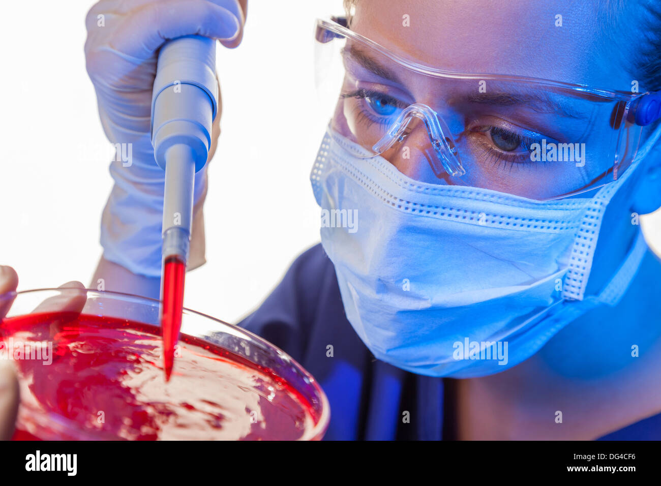 Using pipette working in lab hi-res stock photography and images - Alamy