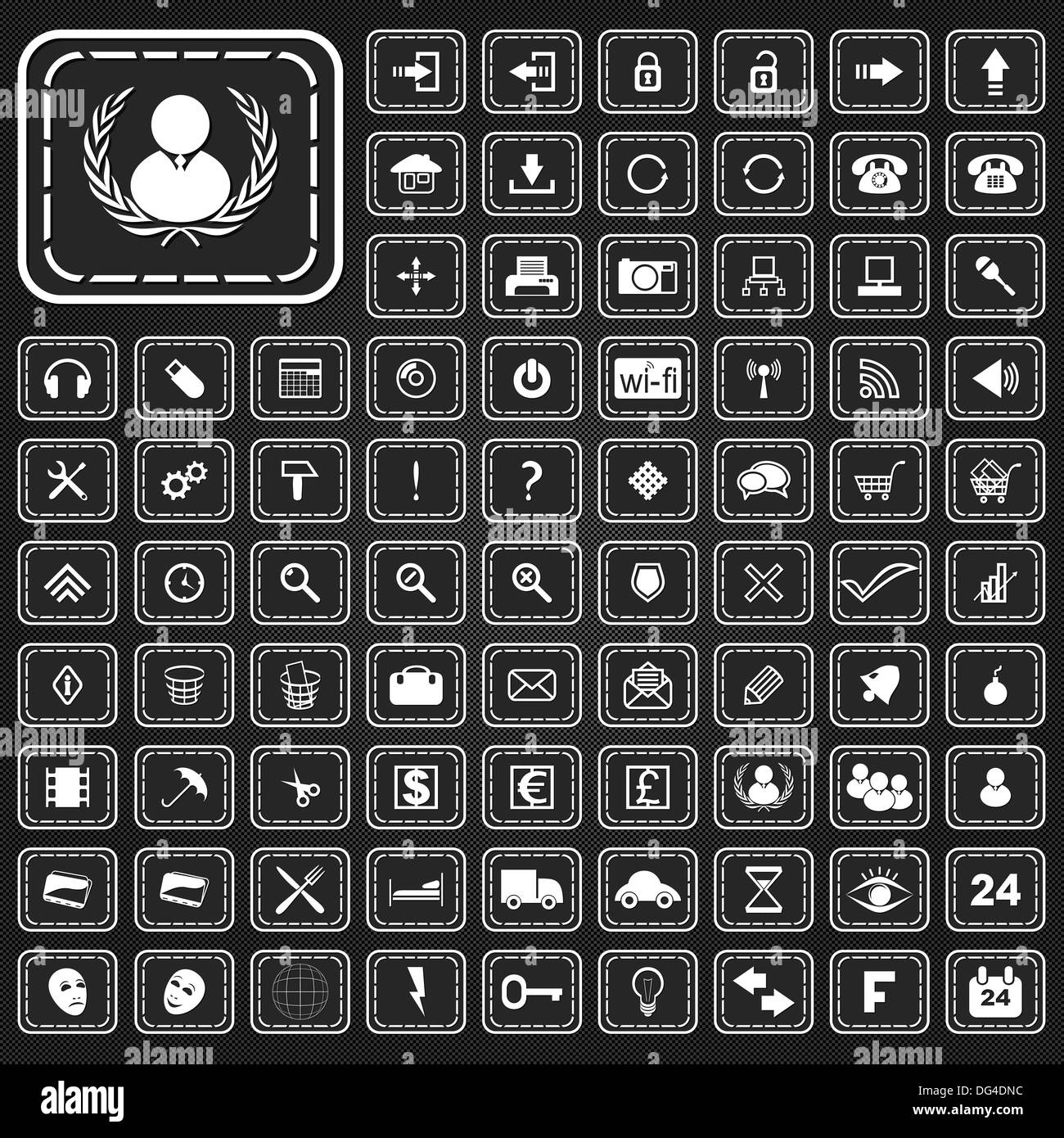 Collection of web icons Stock Photo - Alamy