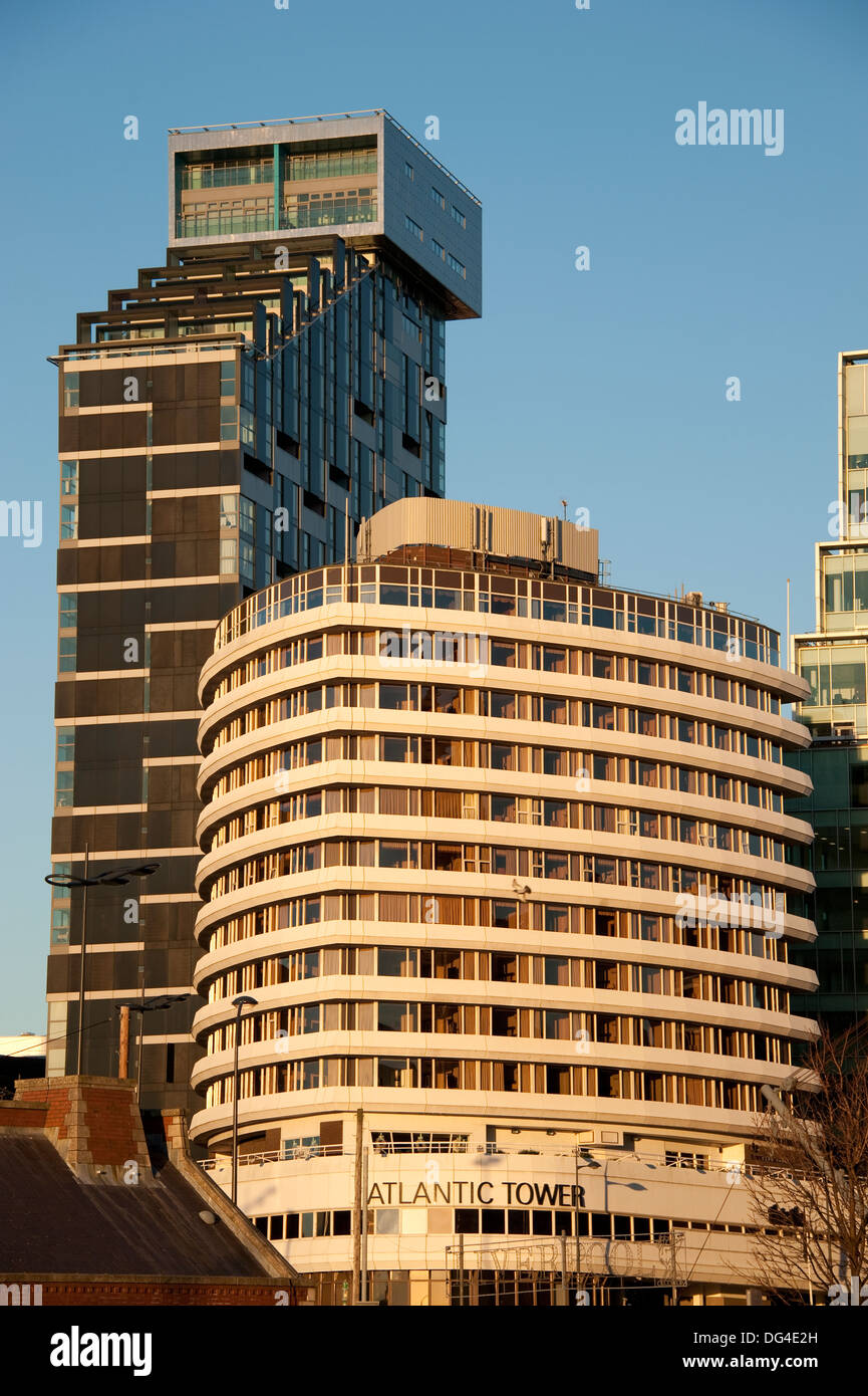 Liverpool Skyline at Sunset New and Old Merseyside UK Stock Photo - Alamy