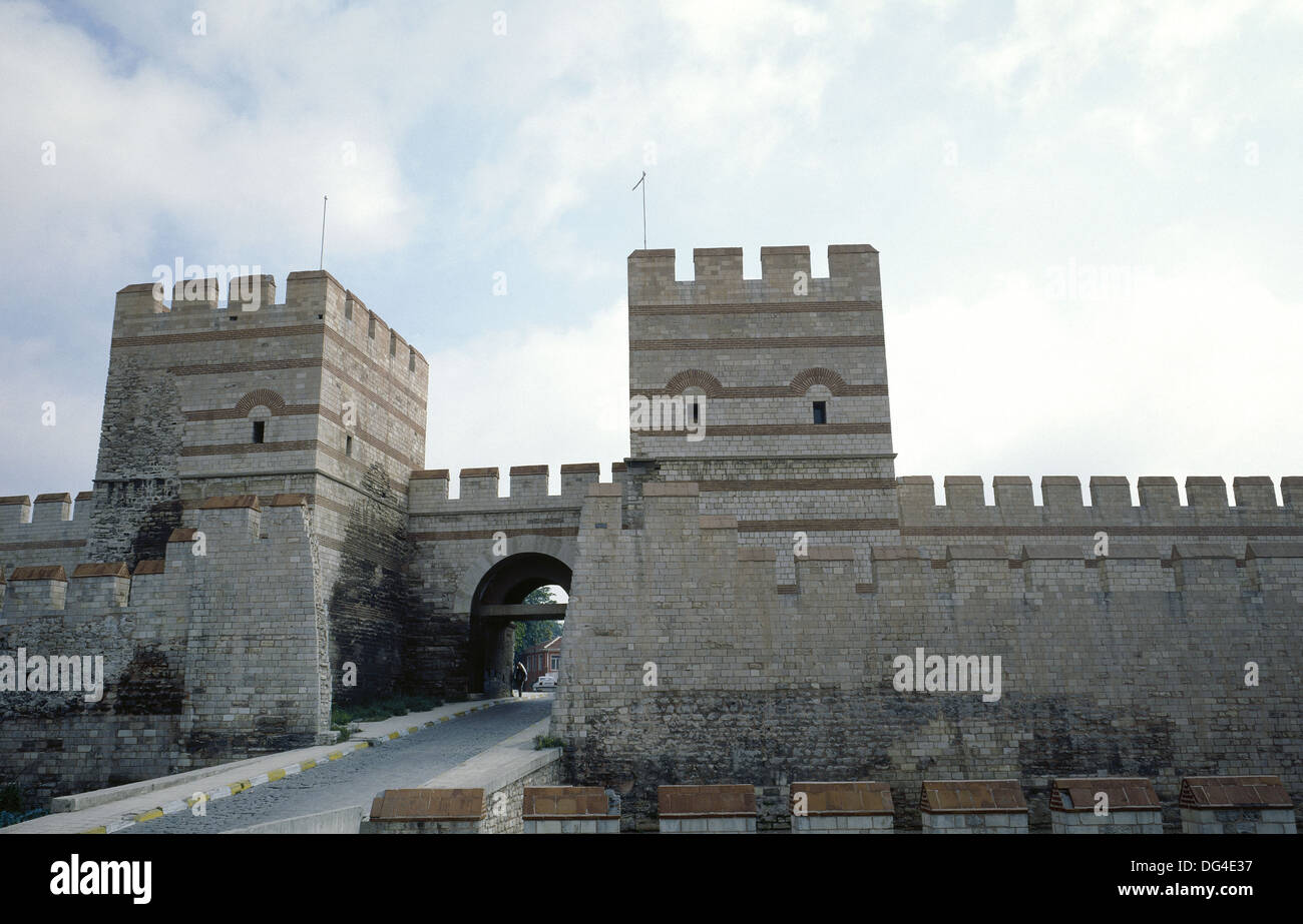 Turkey. Istanbul. Theodosian Walls. Belgrade Gate. Second Military Gate ...