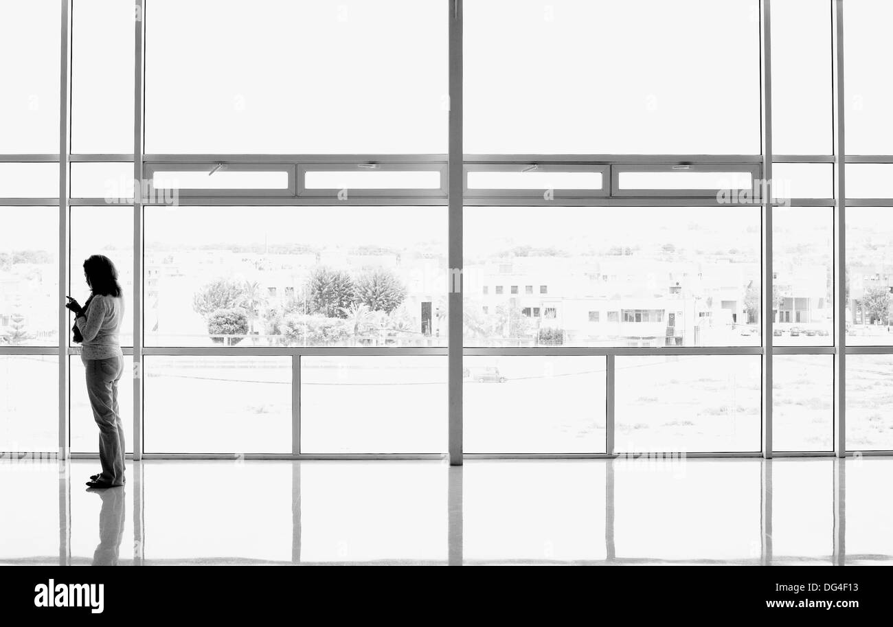 Female windows Black and White Stock Photos & Images - Alamy