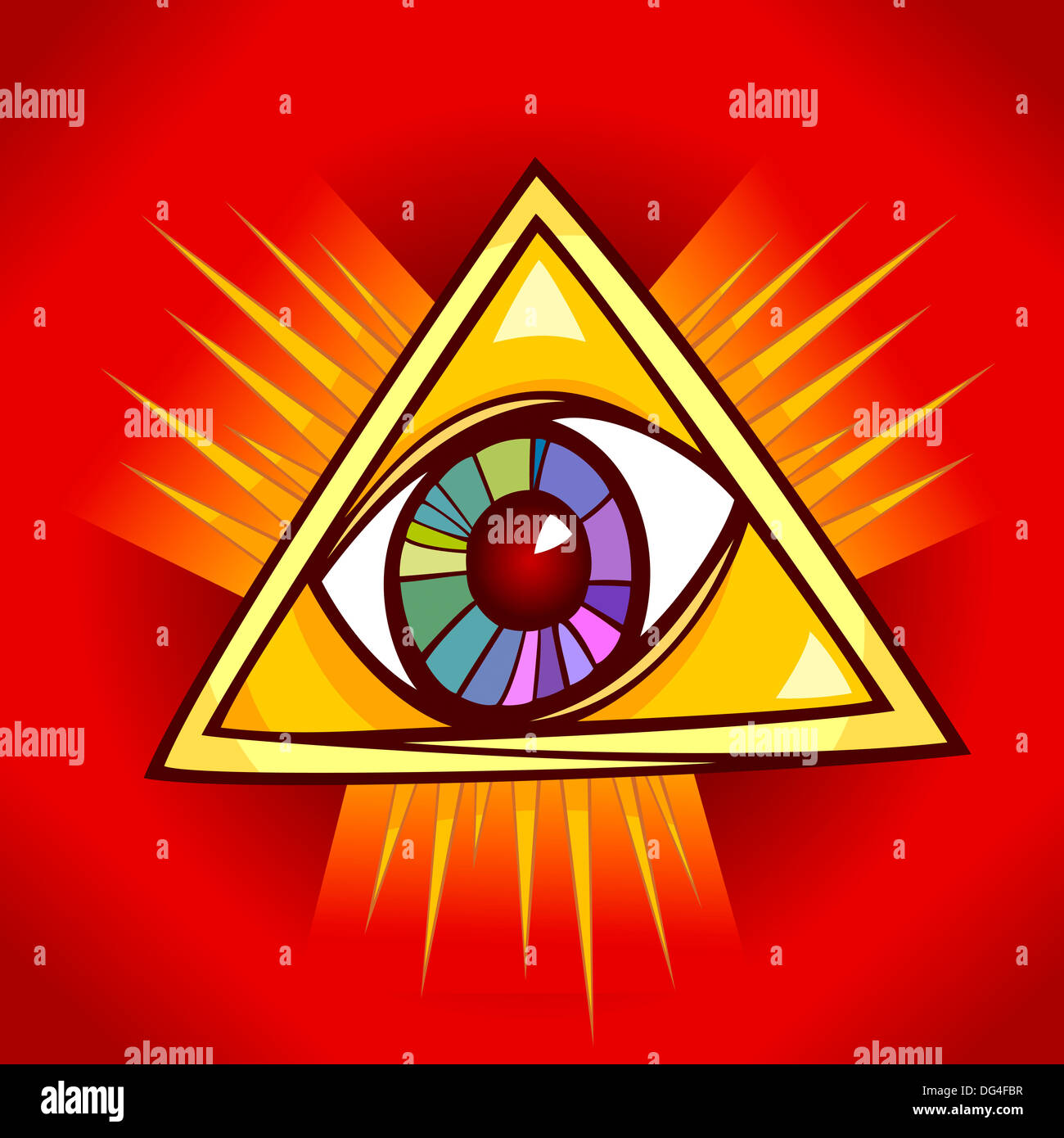 Eye of Providence Cartoon Illustration Clip Art Stock Photo - Alamy