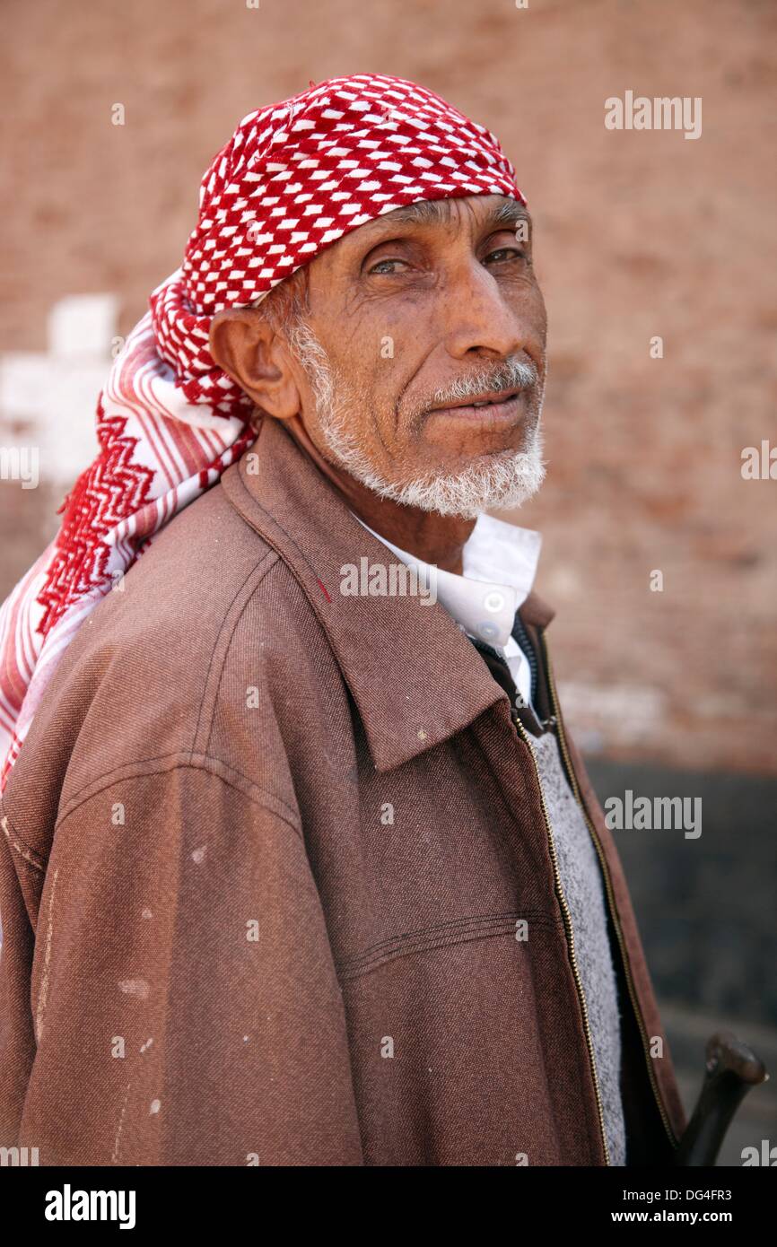 Portrait of Yemeni man, Old City, World Heritage Site by UNESCO, Sanaa ...